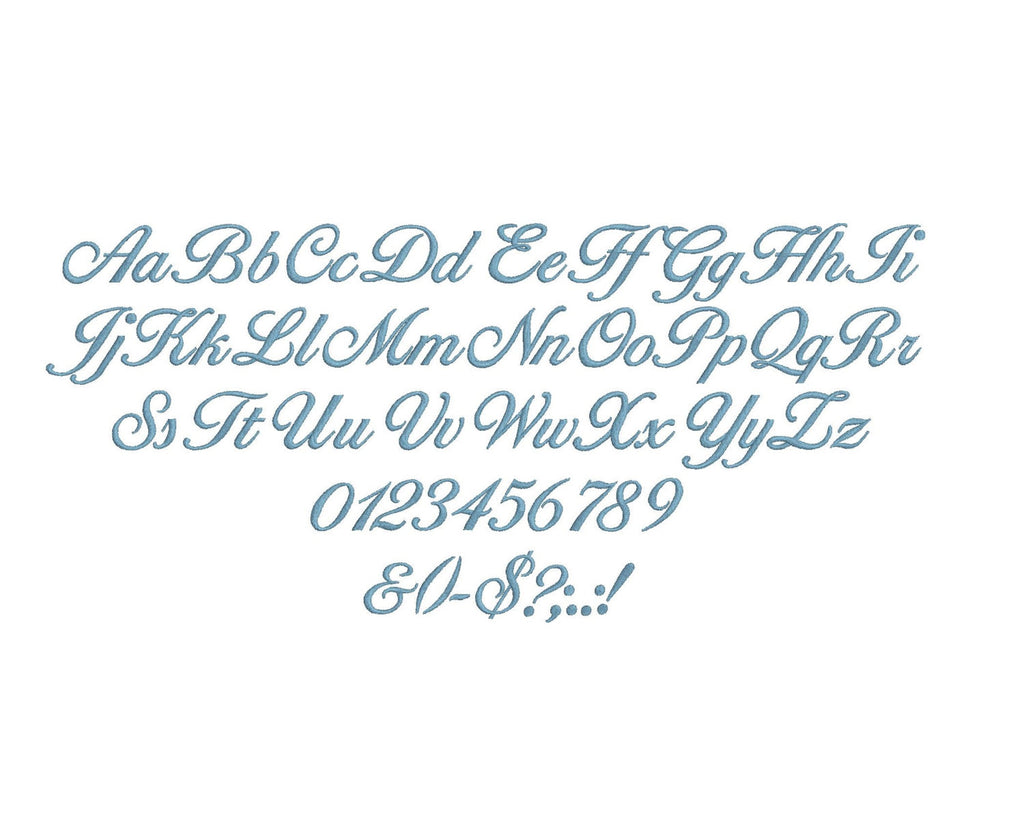Ballantines Script embroidery font formats bx (compatible with 17 mach ...