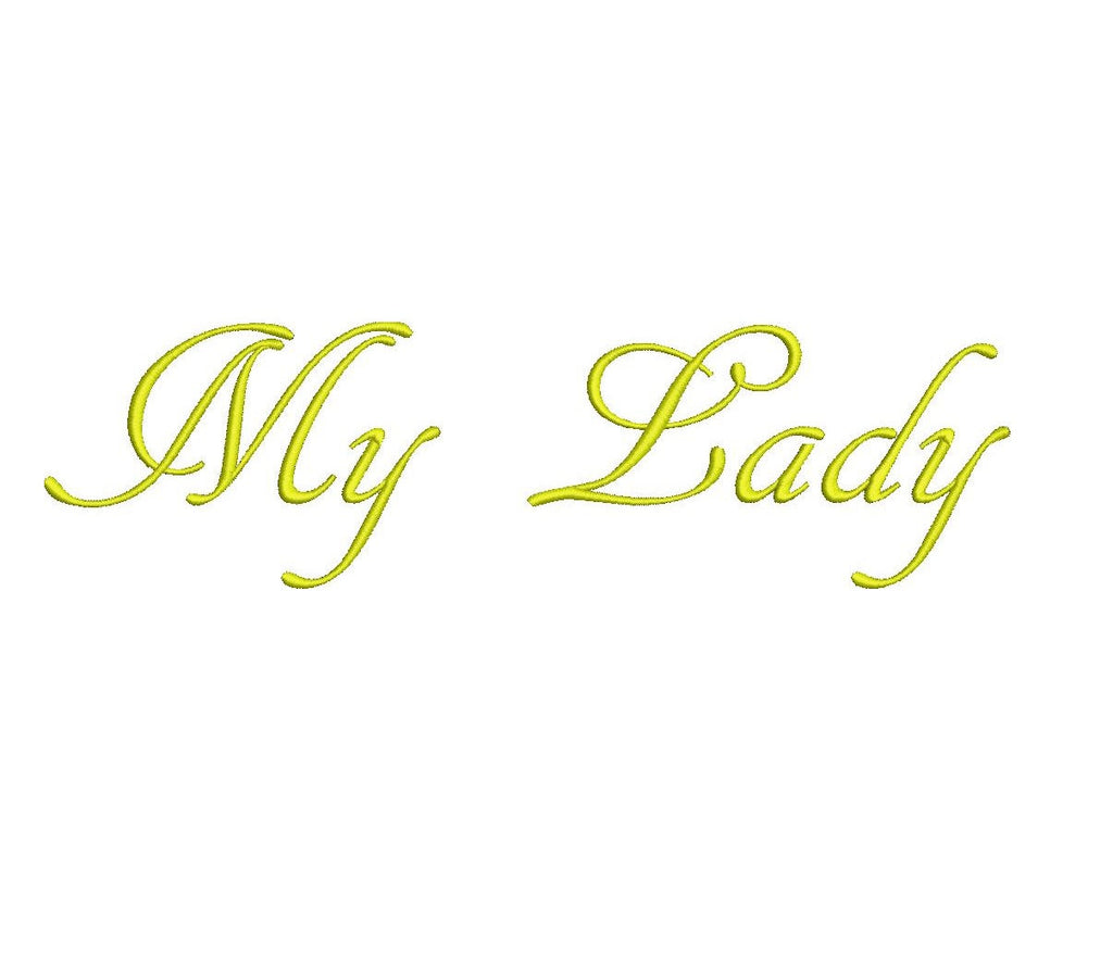 My Lady embroidery font bx (compatible with 17 machine file formats ...