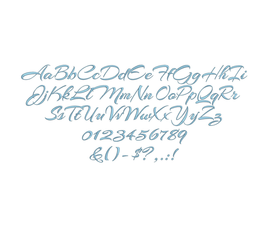 Sarah Script embroidery font formats bx (which converts to 17 machine ...