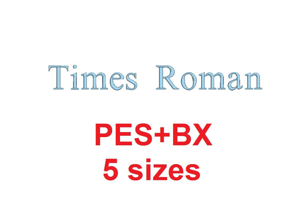 Times Roman embroidery font formats bx (which converts to 17 machine f ...
