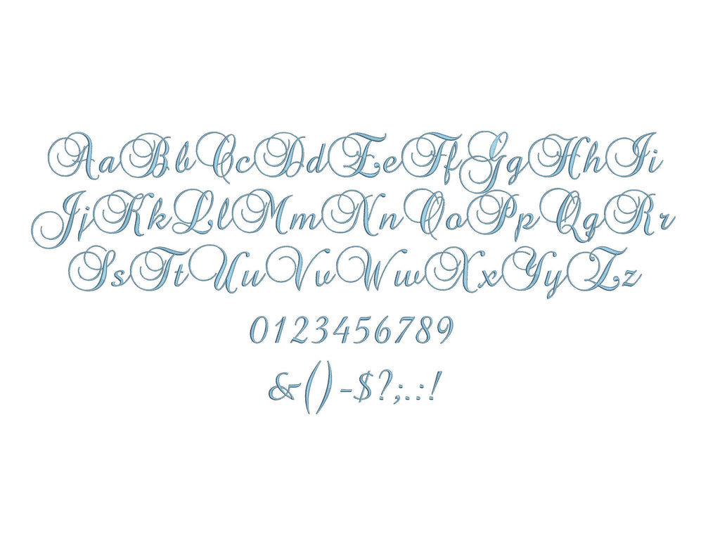 Brock Script embroidery font formats bx (which converts to 17 machine ...
