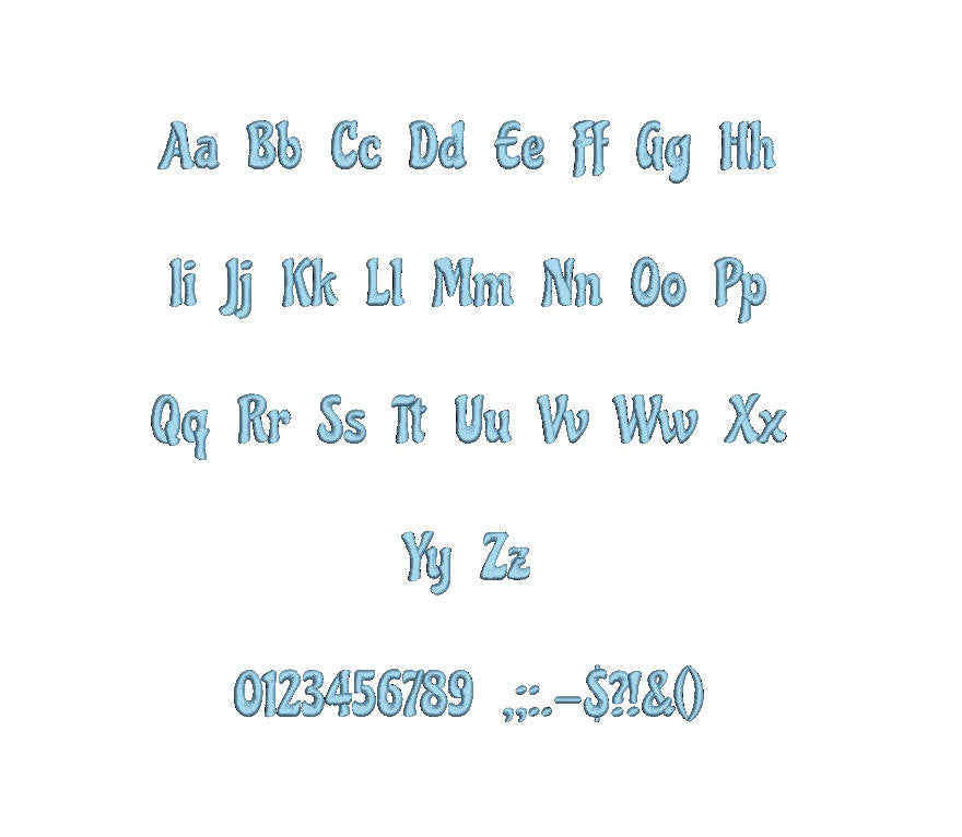 Louisville Script embroidery font formats bx (which converts to 17 mac ...