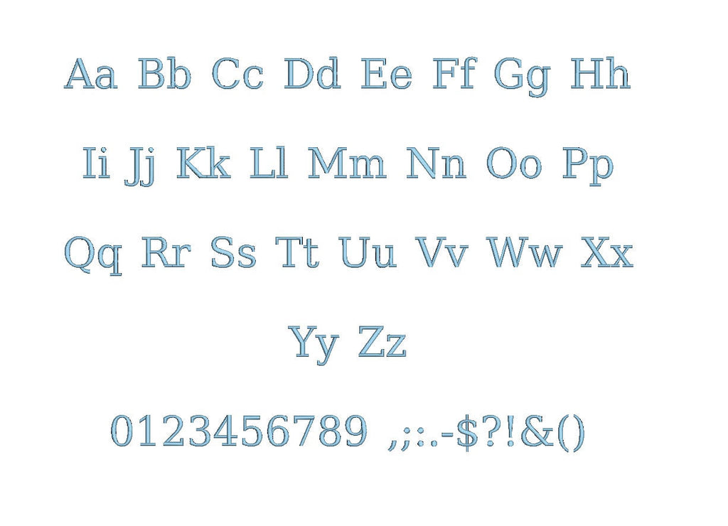 Bitstream embroidery font formats bx (which converts to 17 machine for ...
