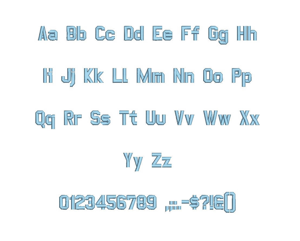Pop Warner embroidery font formats bx (which converts to 17 machine fo ...