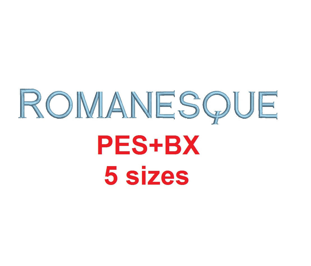Romanesque embroidery font formats bx (which converts to 17 machine fo ...