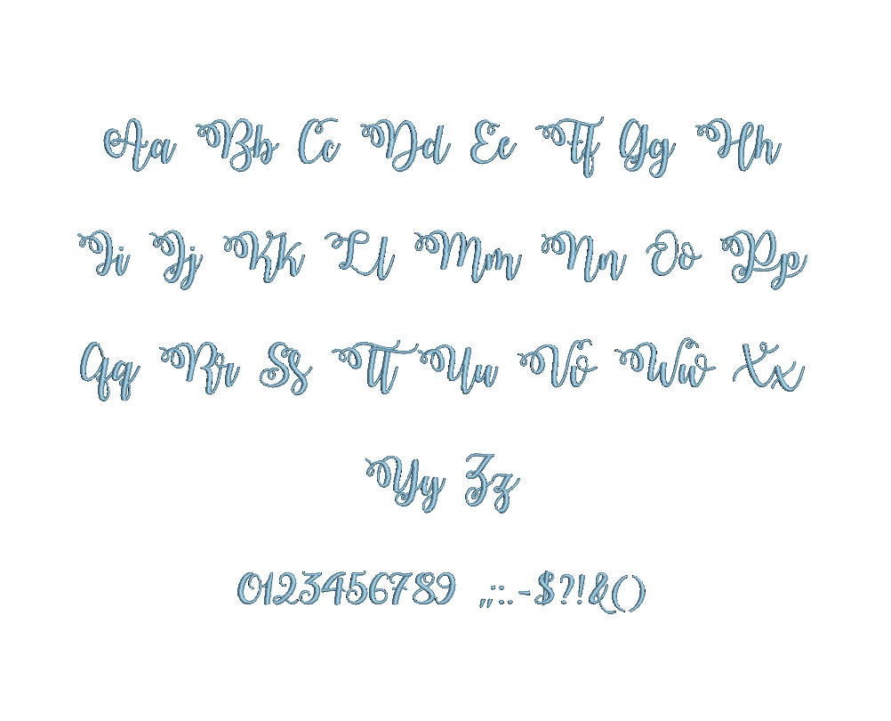 Watermelon embroidery font PES format 15 Sizes instant download ...