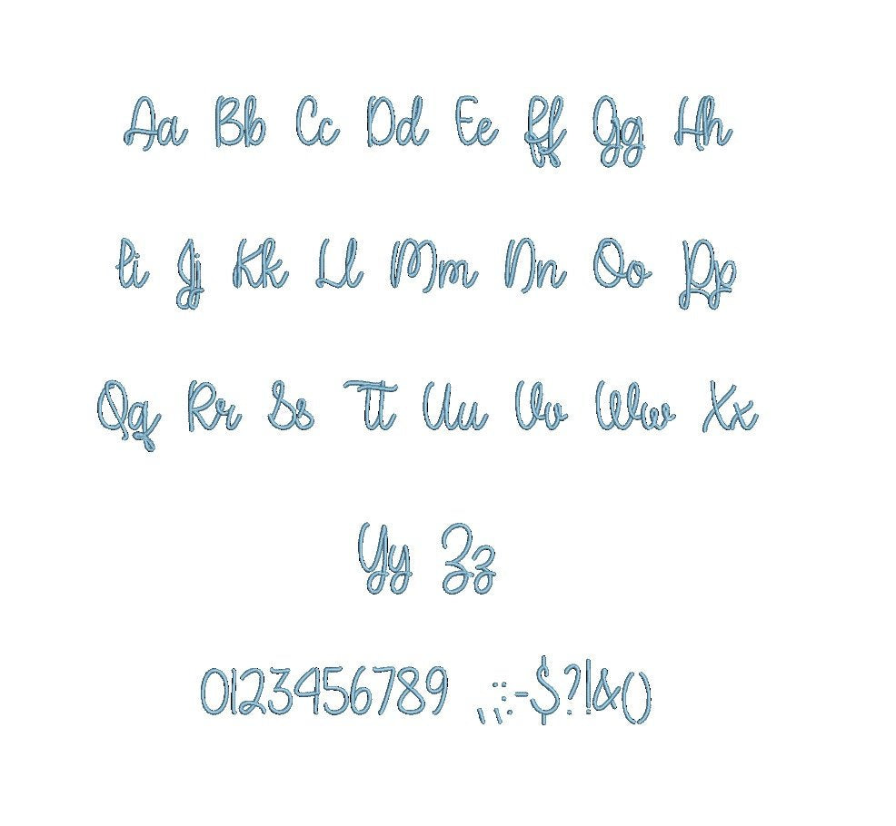 A Perfect Place embroidery font dst/exp/jef/hus/vip/vp3/xxx 15 sizes s ...