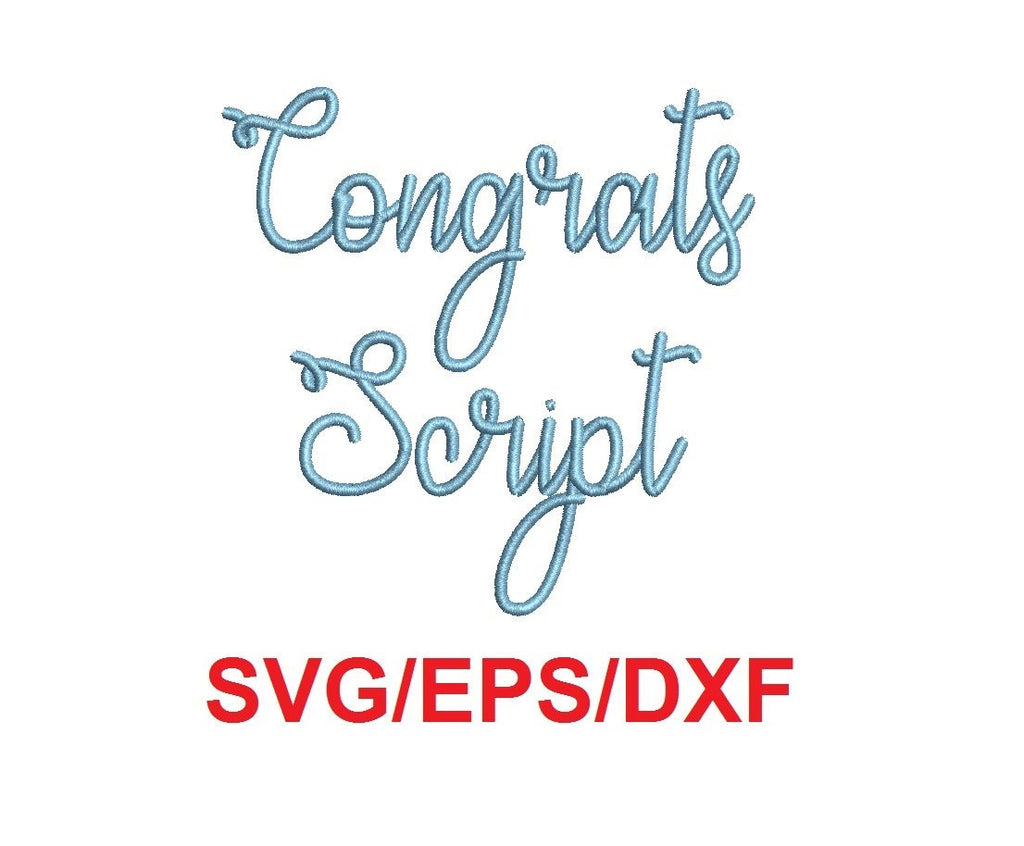 Congrats Script font svg/eps/dxf alphabet cutting files (MHA ...