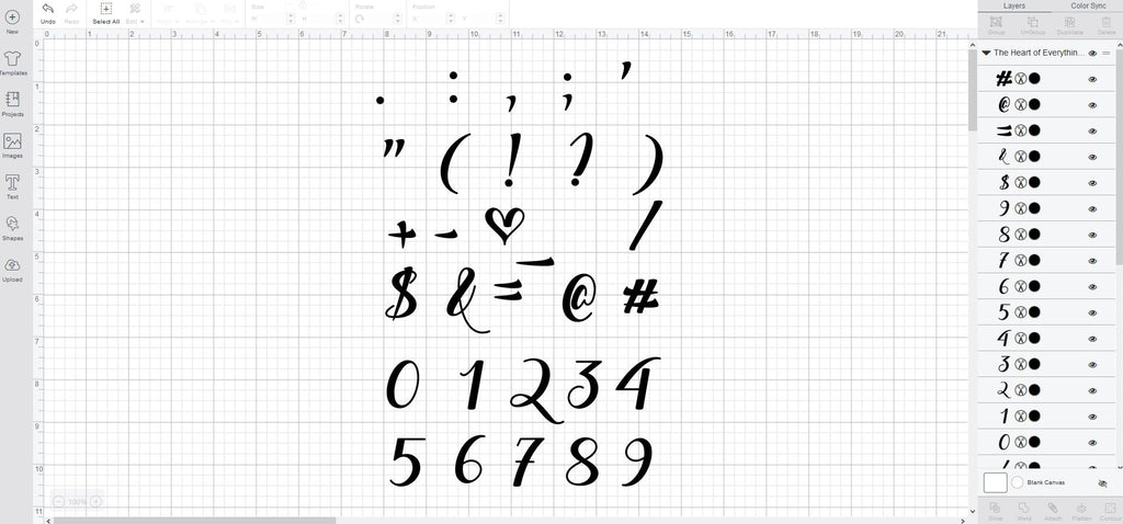 The Heart of Everything font svg/eps/dxf alphabet cutting files (MHA ...