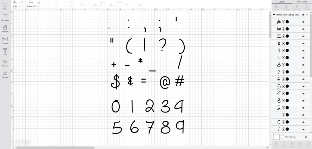 March Into Spring Script font svg/eps/dxf alphabet cutting files (MHA ...