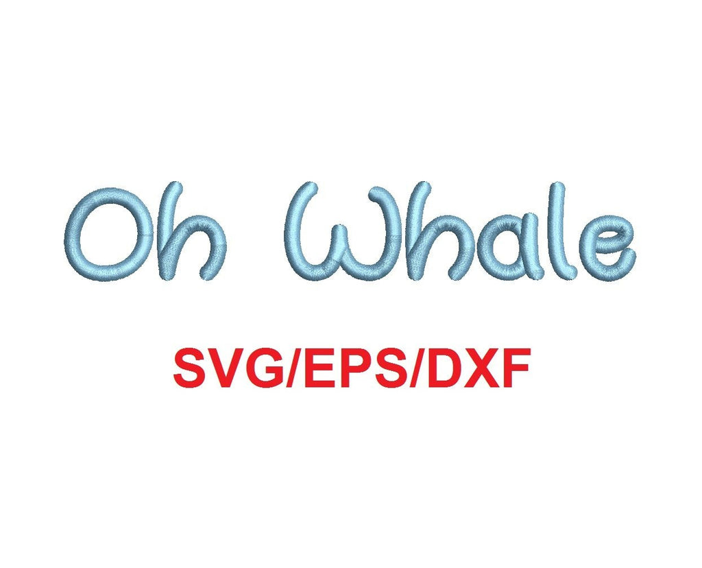 Oh Whale Script font svg/eps/dxf alphabet cutting files (MHA ...