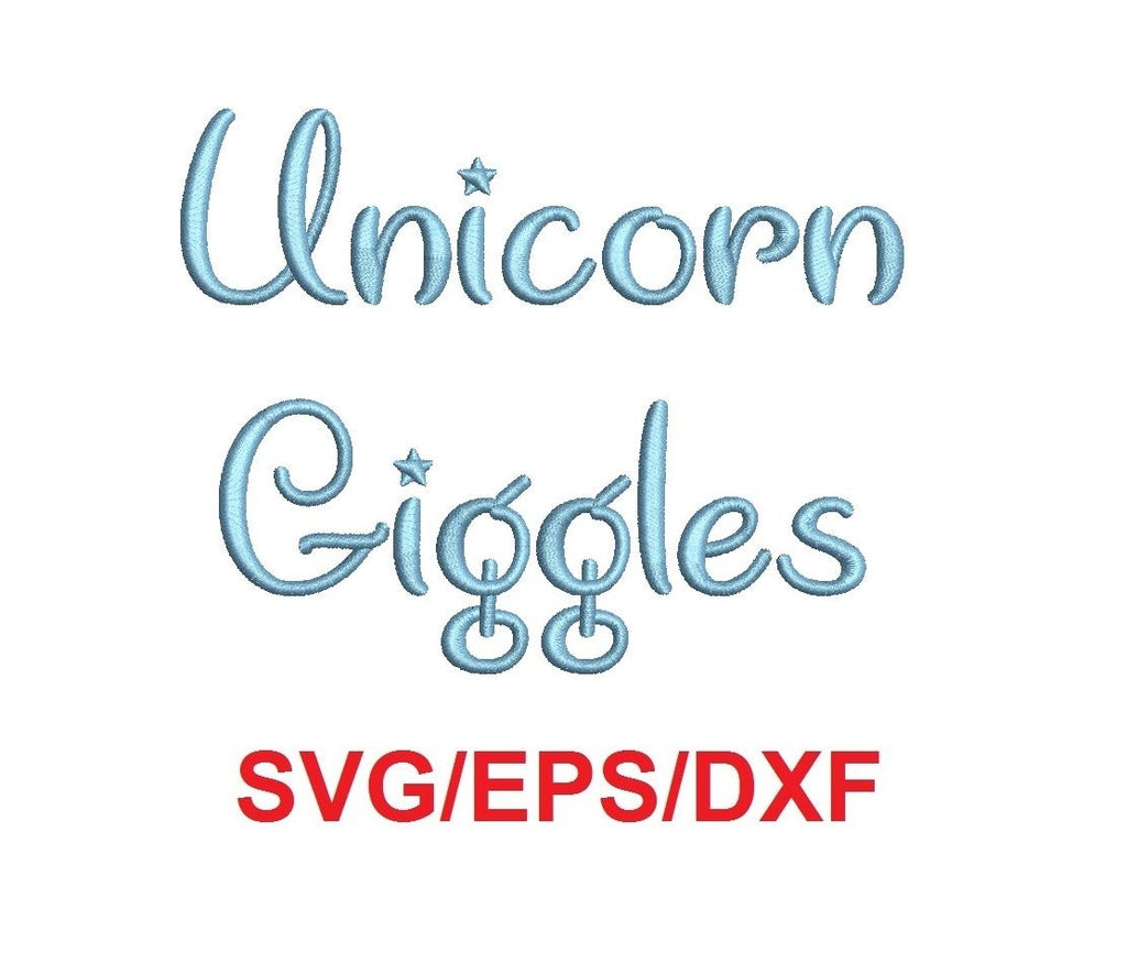 Unicorn Giggles alphabet svg/eps/dxf cutting files (MHA ...