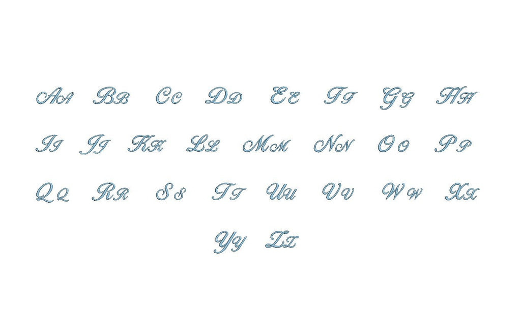 Ballantines Monogram font PES format Satin Stitches 15 Sizes 0.25 (1/4 ...